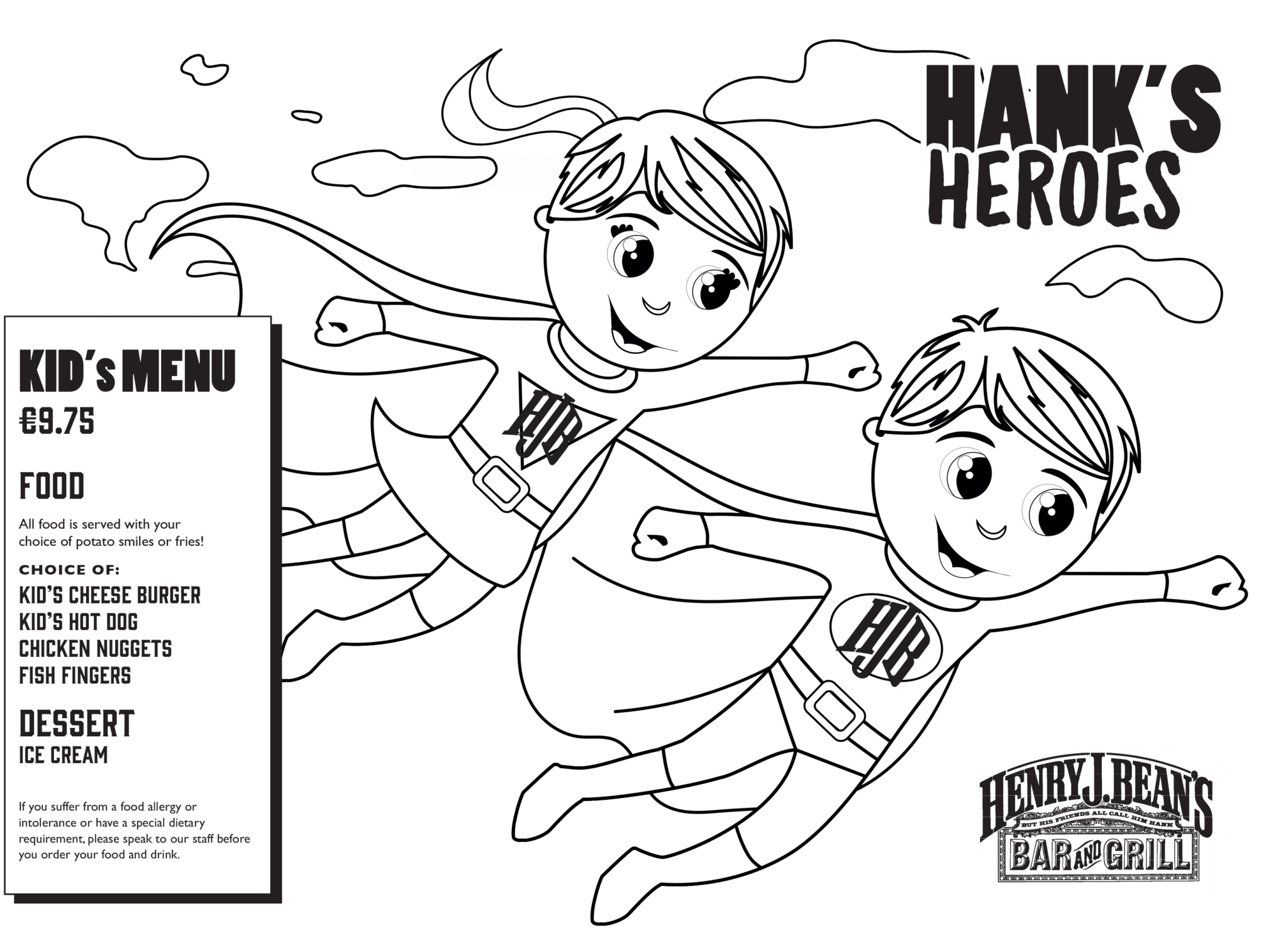 Henry J Bean's Kids Menu: Family-Friendly Dining